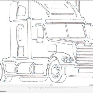 Freightliner Semi Truck SVG File ~ Detailed Vector for Laser and Cricut ...