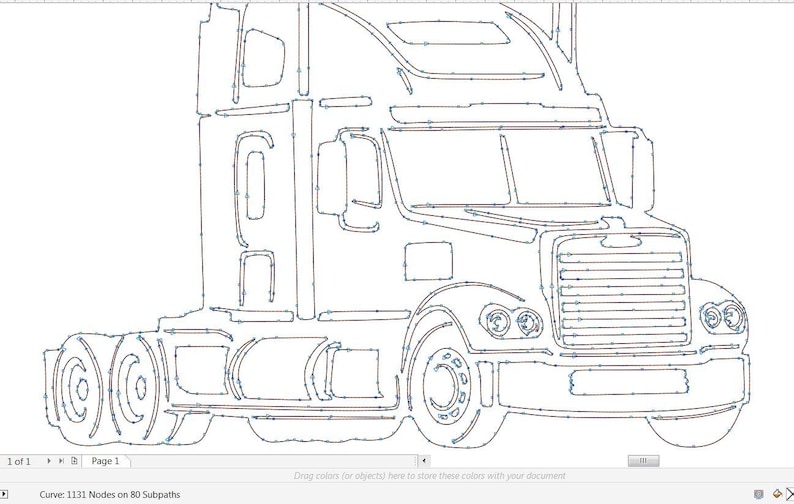 Freightliner Semi Truck SVG File Detailed Vector for Laser | Etsy