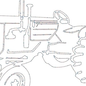 Vintage Case Tractor SVG File ~ Detailed Vector for Laser and Cricut ...