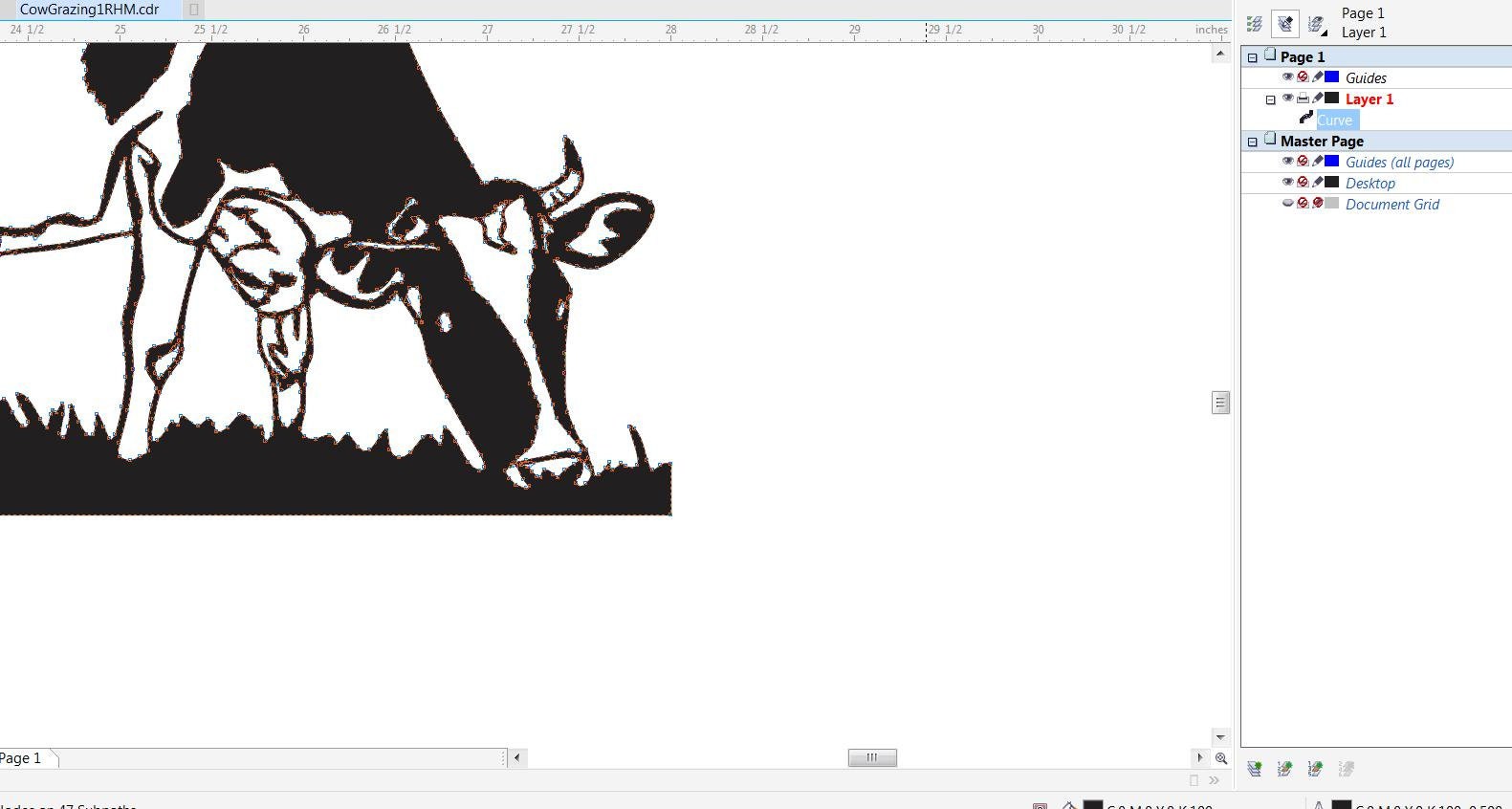 Cow Grazing SVG File Detailed Vector for Laser and Cricut - Etsy
