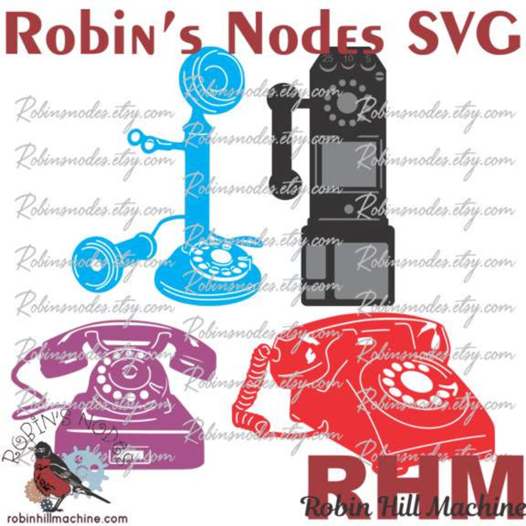 Vintage Phones SVG File Set ~ Vector for Laser and Cricut ~ Digital ...