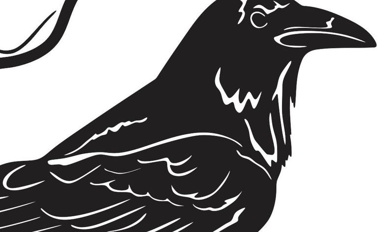 Edgar Allen Poe SVG File Set of 7 Raven Skull Vector for | Etsy