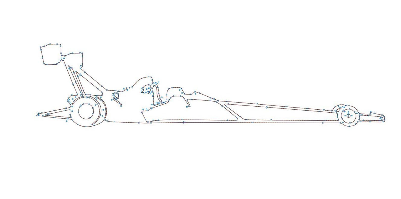 Dragster Race Car SVG File ~ Detailed Vector for Laser and Cricut ...