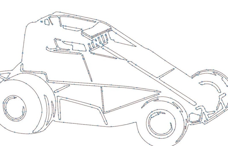 Sprint Race Car SVG File Detailed Racing Vector Design AI, Dxf, Dwg ...