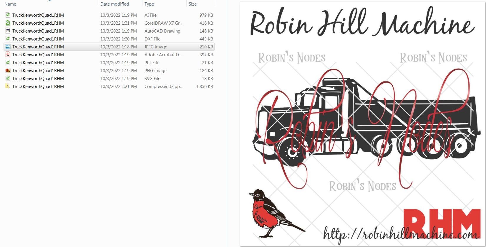 Kenworth Quad Dump Truck SVG File Detailed Vector for Laser - Etsy ...