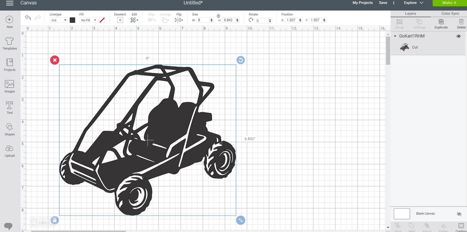 Go Kart SVG File Detailed Vector for Laser and Cricut | Etsy Canada