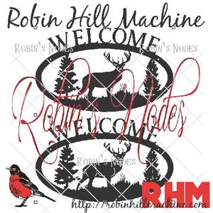 Deer Welcome SVG File ~ Detailed Vector for Plasma Laser and Cricut ...