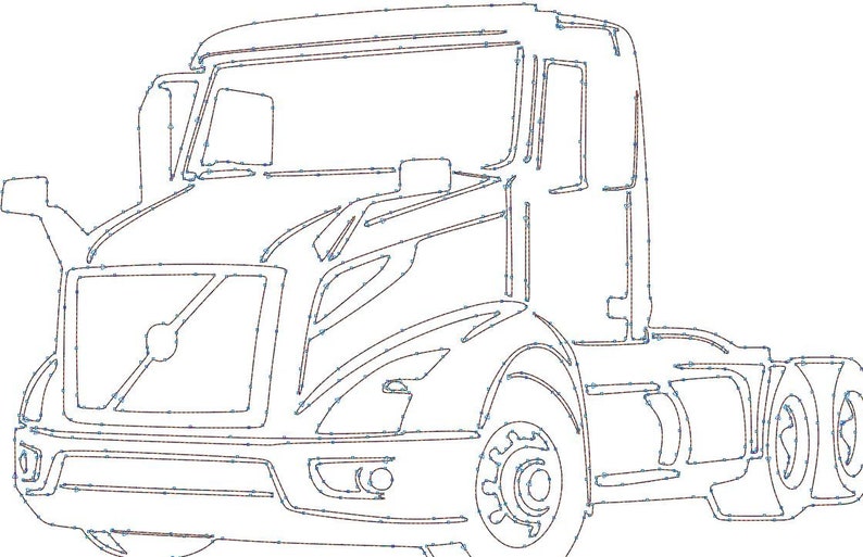 Volvo Truck SVG File Detailed Vector for Laser and Cricut - Etsy