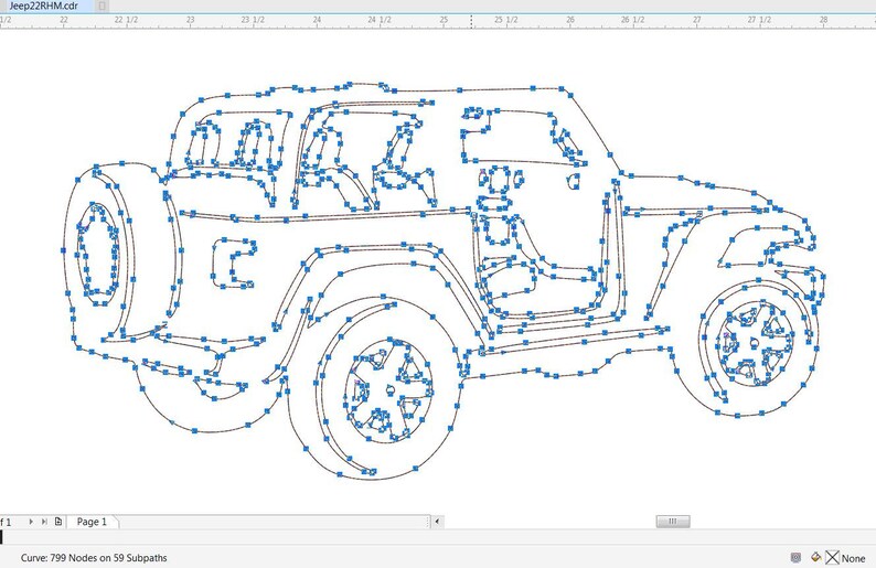 Detailed Jeep Wrangler SVG File ~ Detailed Vector for Laser and Cricut ...