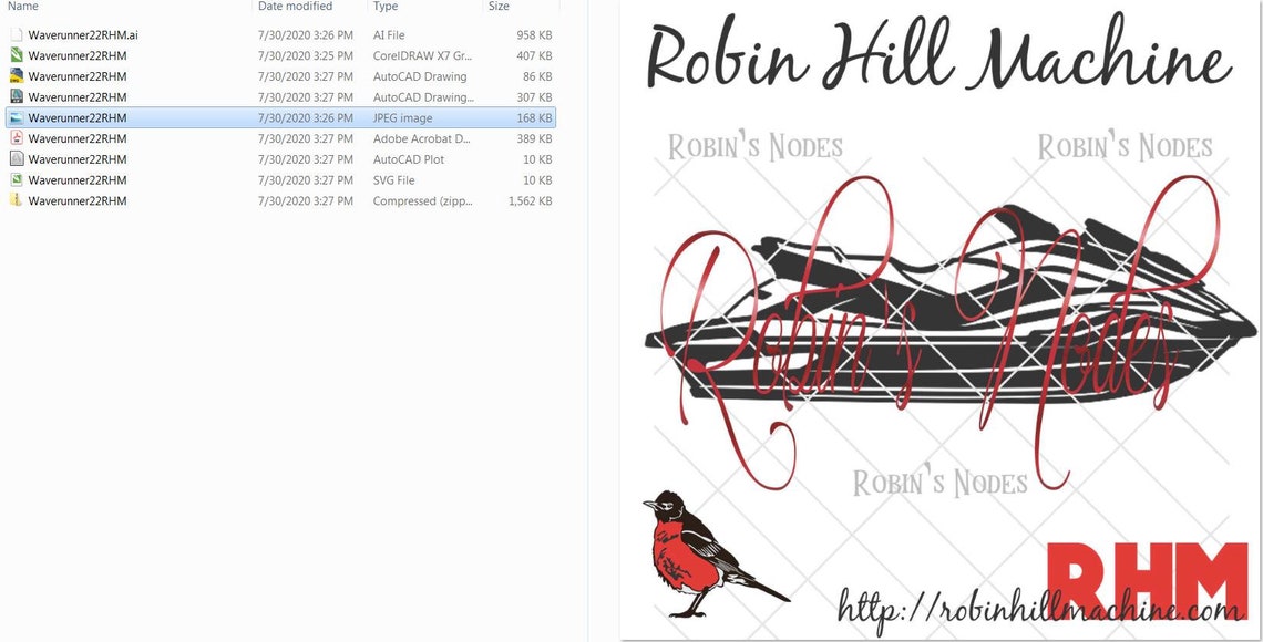Waverunner SVG file detailed vector for laser and Cricut | Etsy