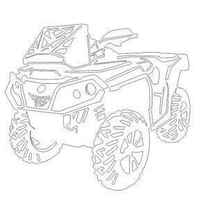 ATV 4 Wheeler ~ Four Wheeler SVG for Cricut ~ DXF, Pdf, Plt ~ Sxs ...