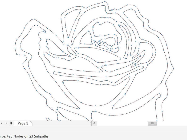 Rose SVG File Vector for Cnc Plasma Laser and Cricut - Etsy