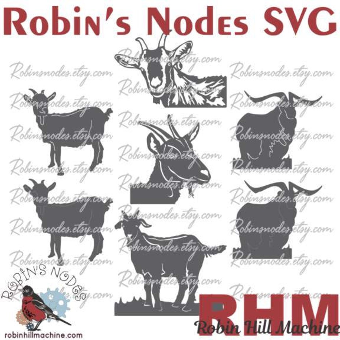 Goat File Set of 7 ~ Vector for CNC Plasma, Laser, and Cricut ~ Digital ...