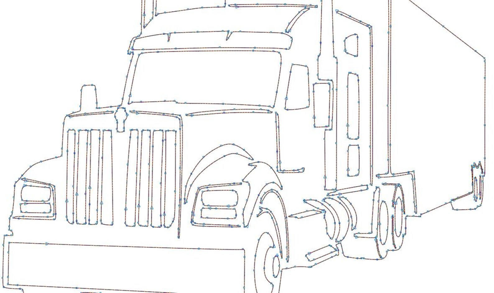 Kenworth Truck SVG File Detailed Vector for Laser and Cricut - Etsy