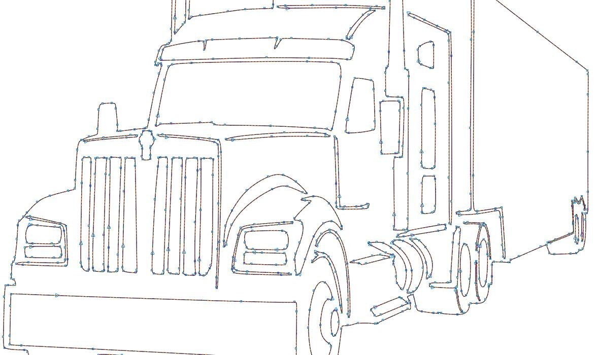 Kenworth Truck SVG File Detailed Vector for Laser and Cricut - Etsy