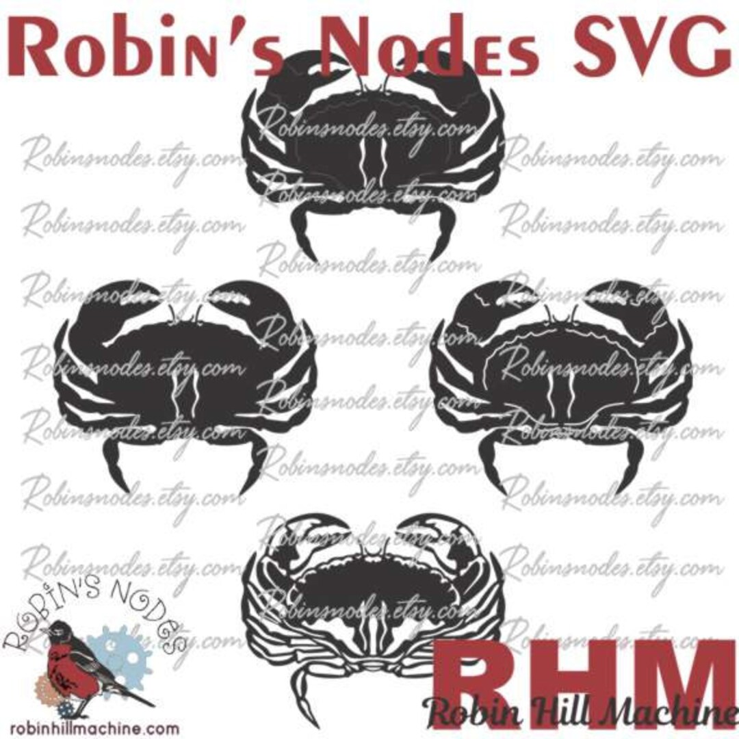 Crab Digital Files ~ Set of 4 ~ Vector for Laser, CNC Plasma, and ...