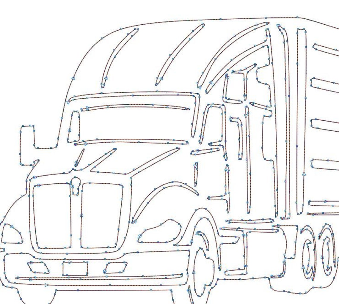 Kenworth Semi Truck SVG File Detailed Vector for Laser and - Etsy Australia