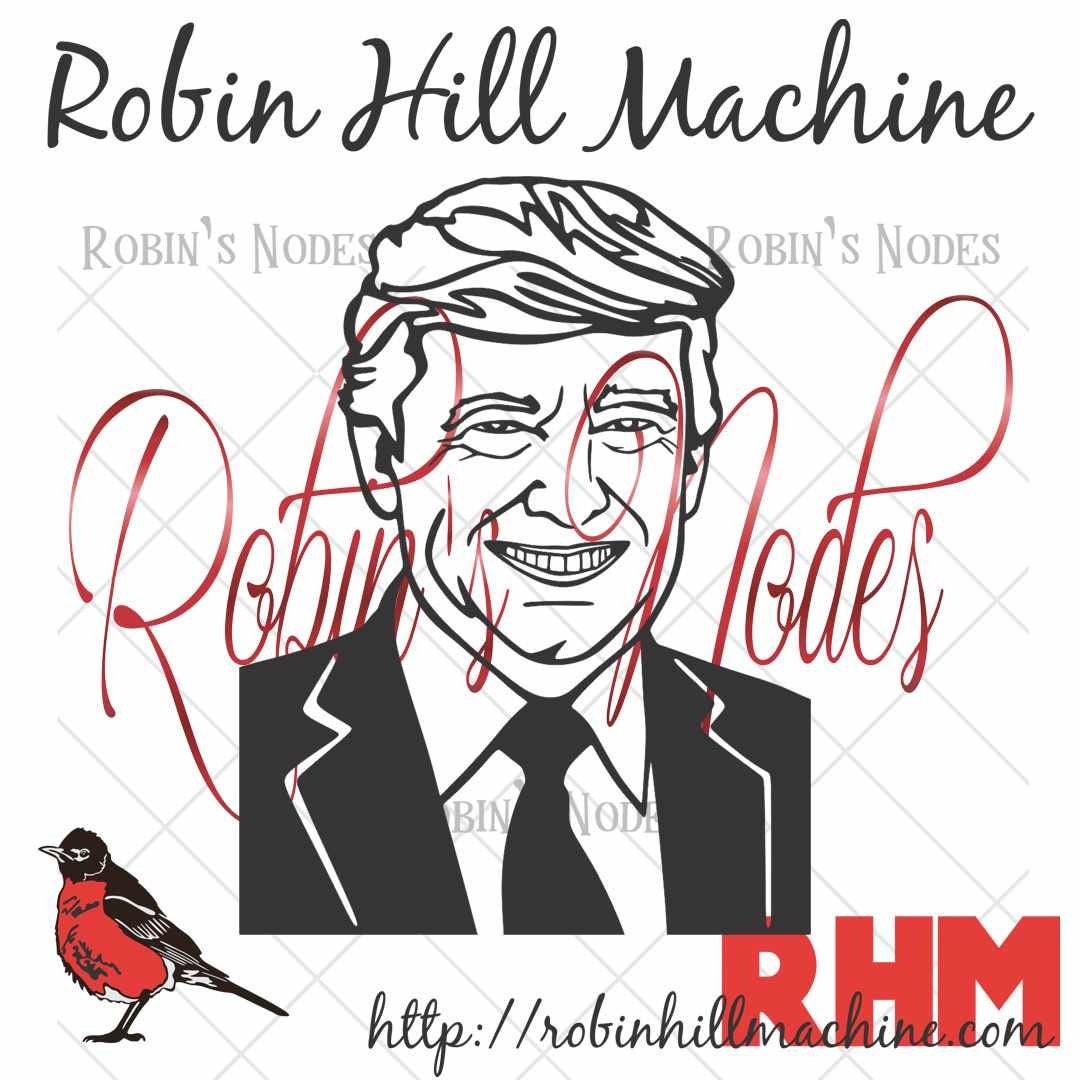 Donald Trump Portrait SVG File ~ Detailed Vector for Laser and Cricut ...