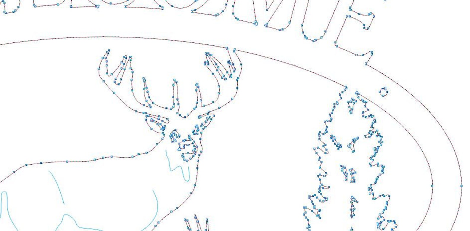 Deer Welcome SVG file detailed vector for plasma laser and | Etsy