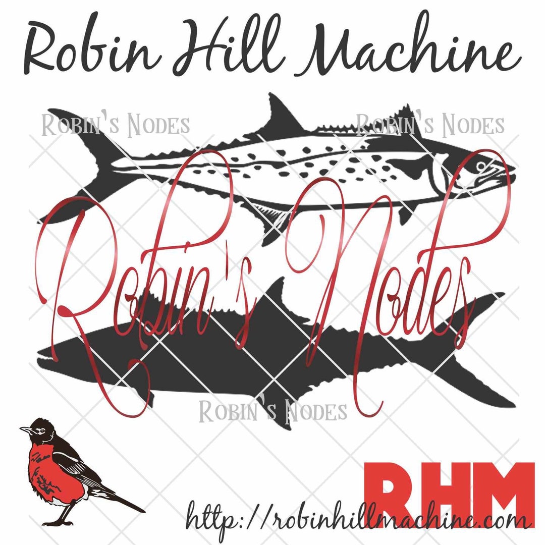 Fish Spanish Mackerel SVG File ~ Detailed Vector for Laser and Cricut ...