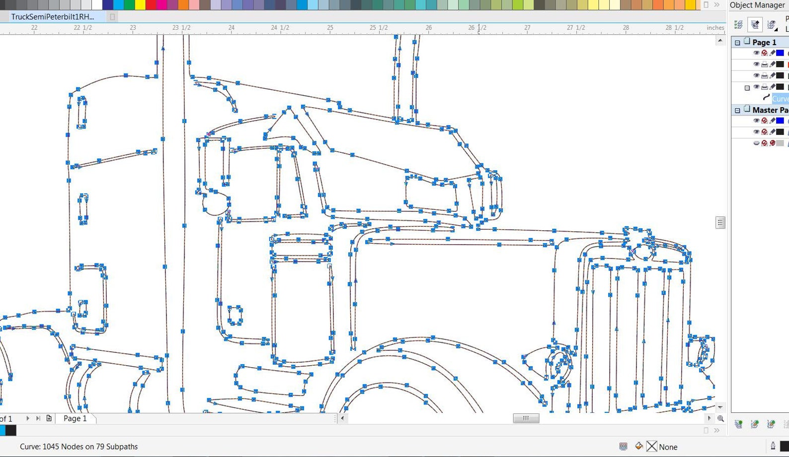 Peterbilt Truck SVG File ~ Detailed Vector for Laser and Cricut ...