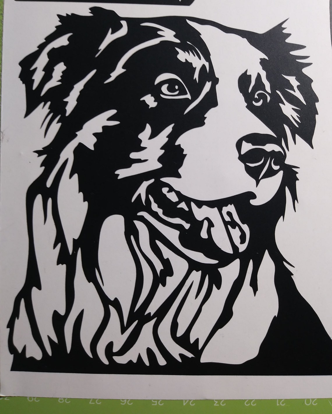 Border Collie Dog SVG File Detailed Vector for Laser and - Etsy