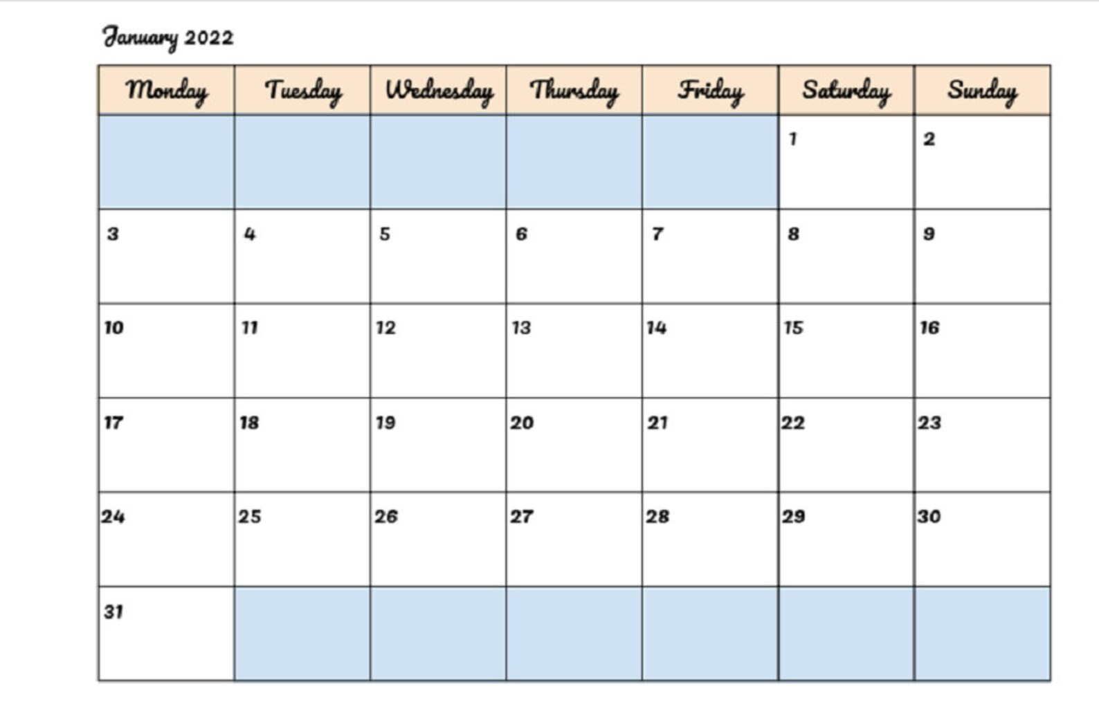 2022-2023 Calendars, Yearly Calendar, Monthly Planner - Etsy