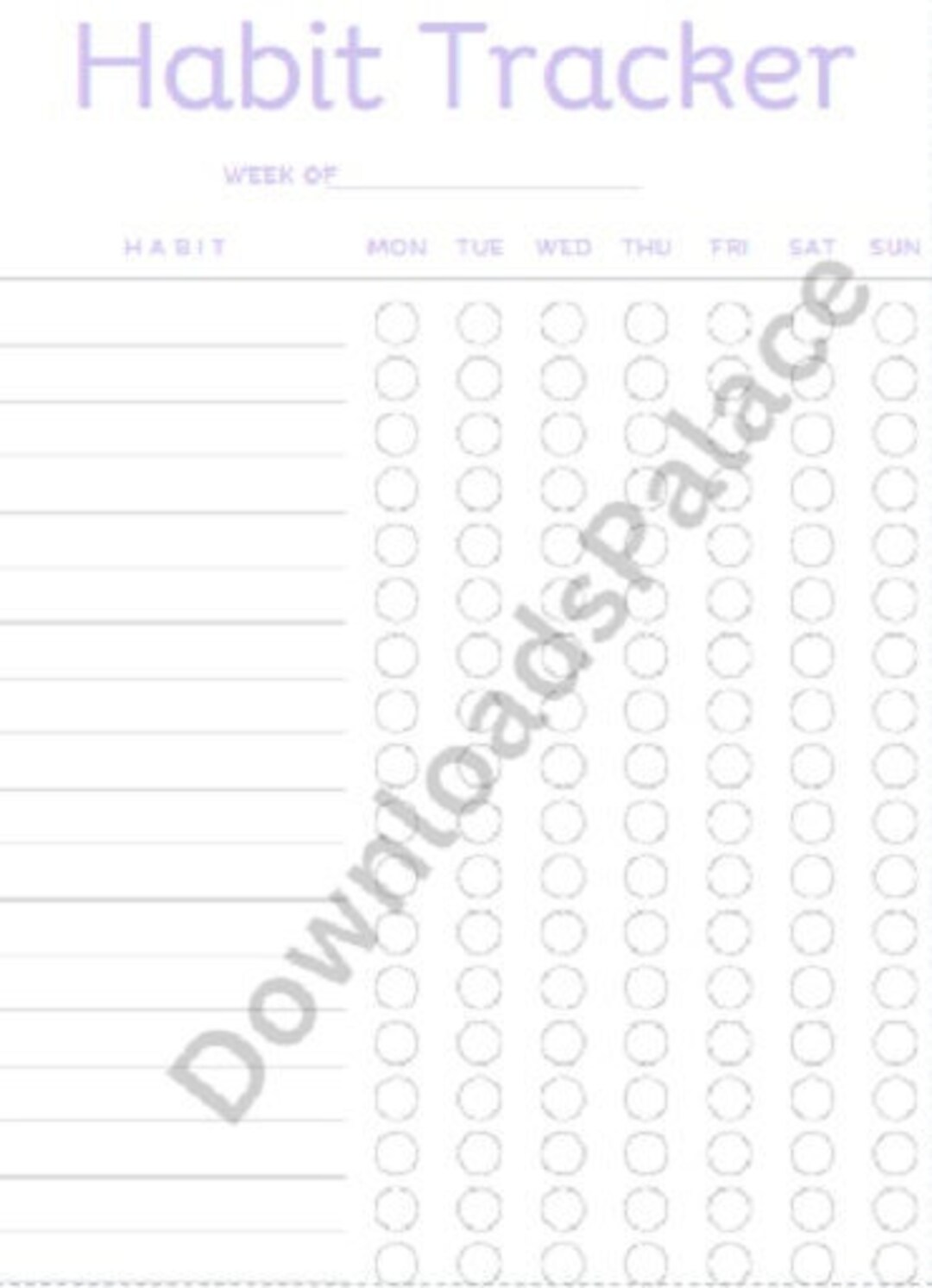5 Different Colors to Choose Habit Tracker, Habit Tracker Chart, Habit ...