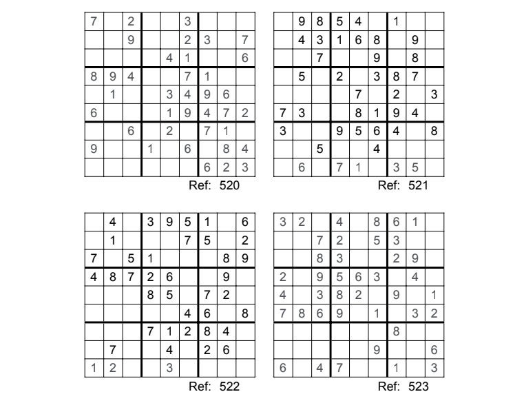 Unique 100 Sudoku Puzzles With Answer Keys, Improve Your Memory and ...