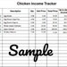 Chicken Income Tracker to Help Manage Your Chicken, Egg Income - Etsy