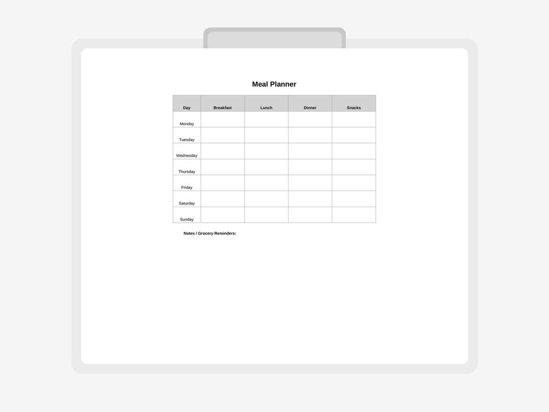 Meal Planner & Grocery List Printable Bundle | Weekly Meal Planning ...
