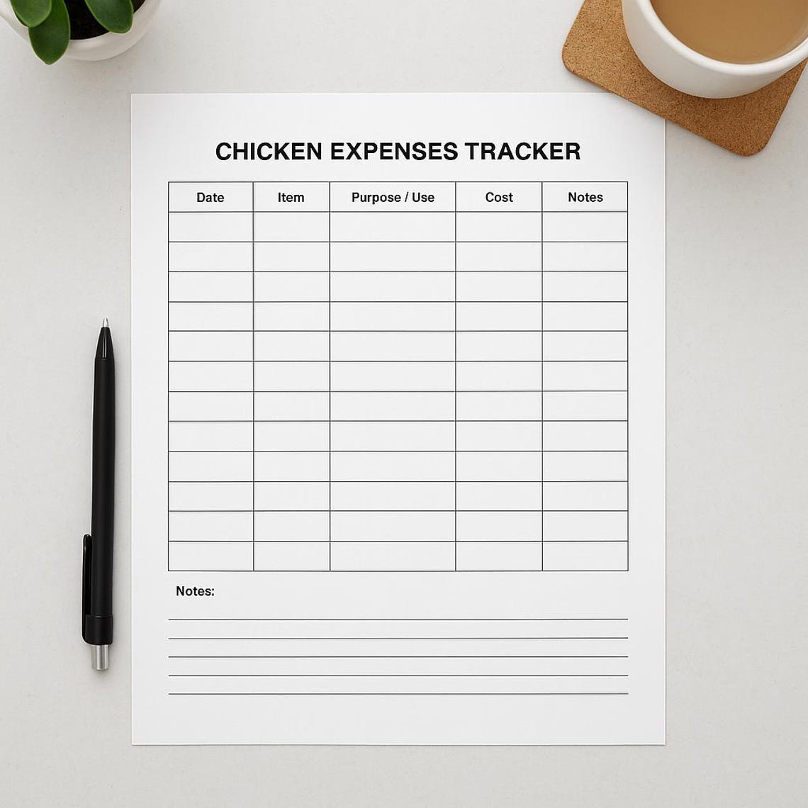 Chicken Expense Tracker to Help Manage Your Chickens Expenses - Etsy