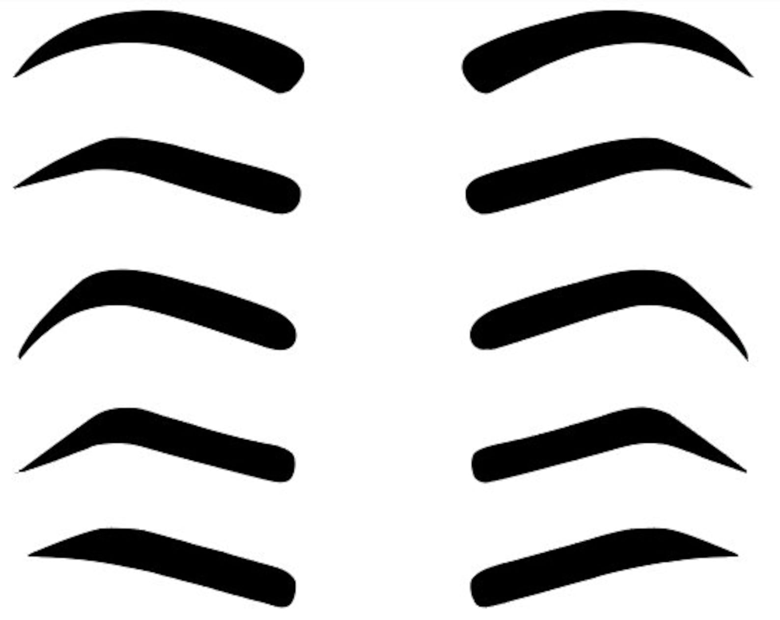 Eyebrow Template Bundle | 2 Printable Sheets | Eyebrow Mapping ...