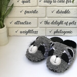 Raccoon Slippers, Wild Woodland Raccoon Slippers, Hand Made Slippers ...