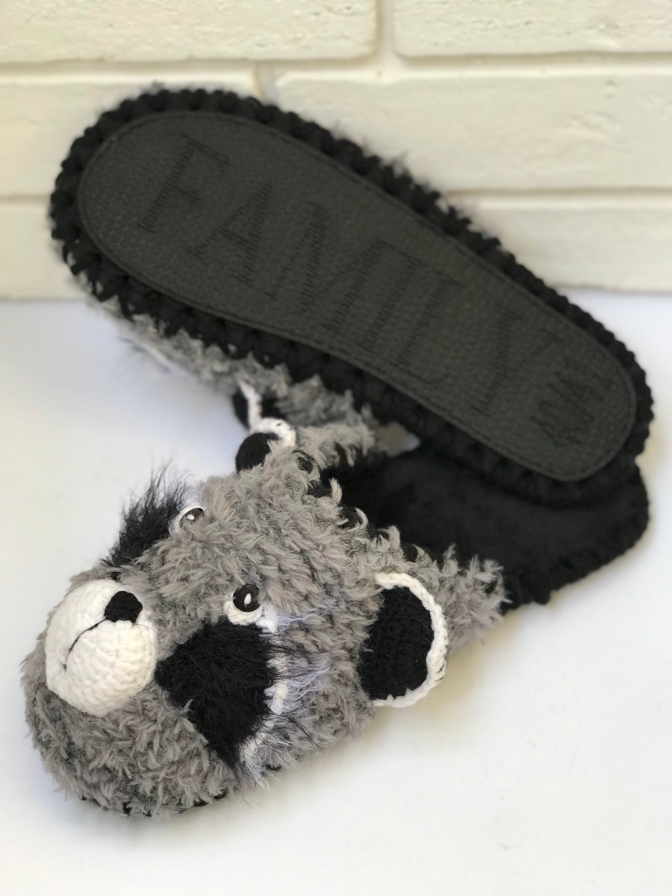 Raccoon Slippers Wild Woodland Raccoon Slippers Hand Made | Etsy