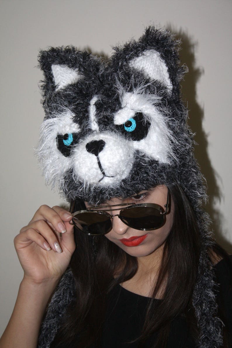 Husky Earflap Hat Adult Hat Children Hat Husky Dog Hat - Etsy