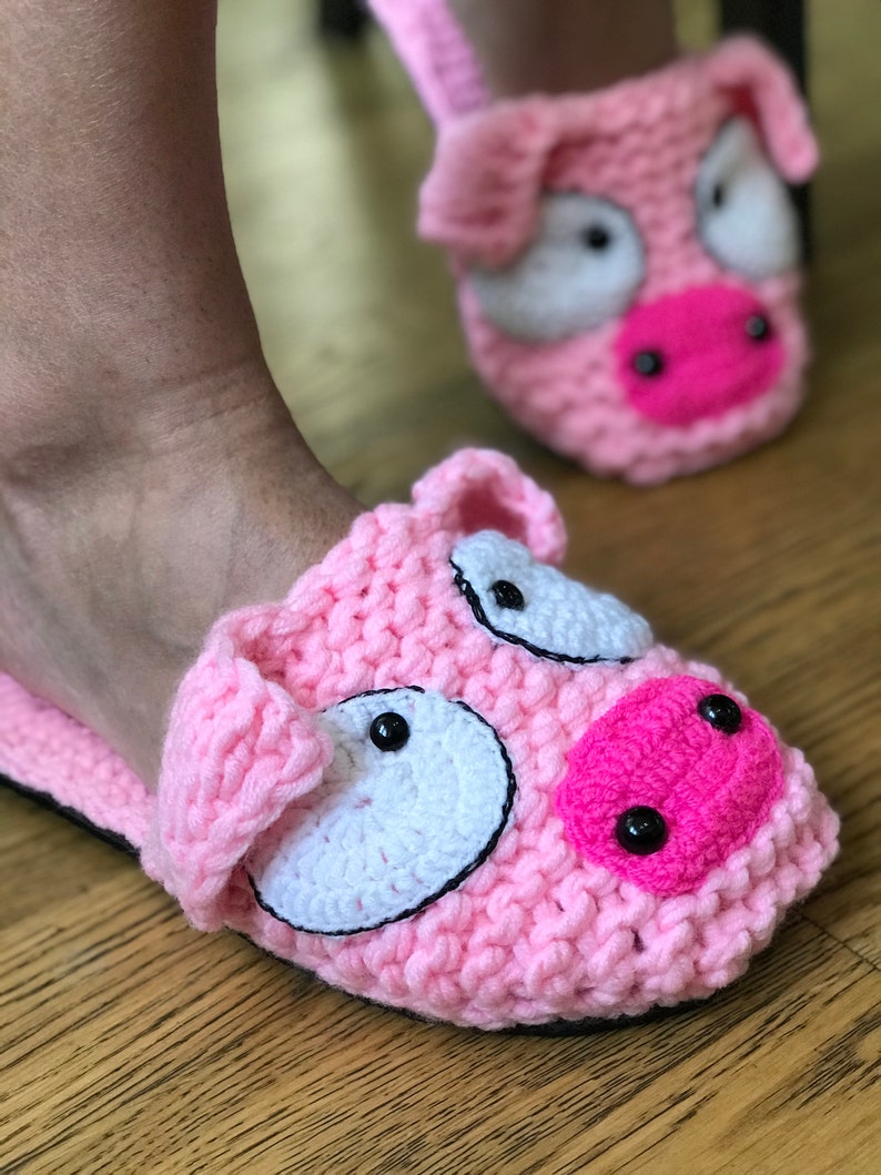 Pink Slippers Women's Pig Slippers Funny Slippers Pink | Etsy