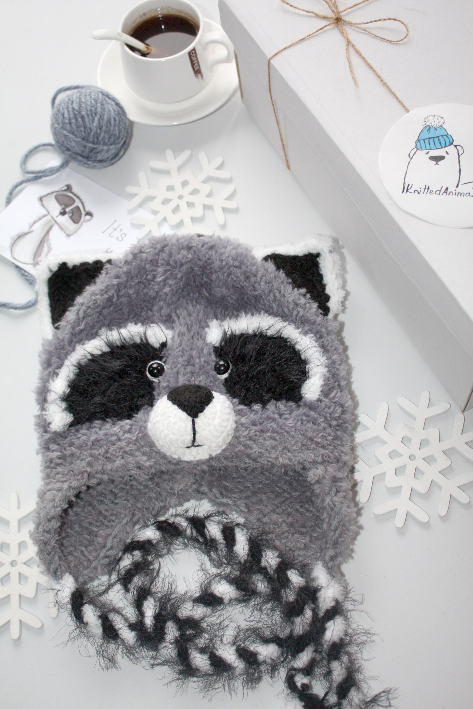 The Cozy Raccoon Hat Raccoon Hat Gift for Kids Gift for Teen - Etsy