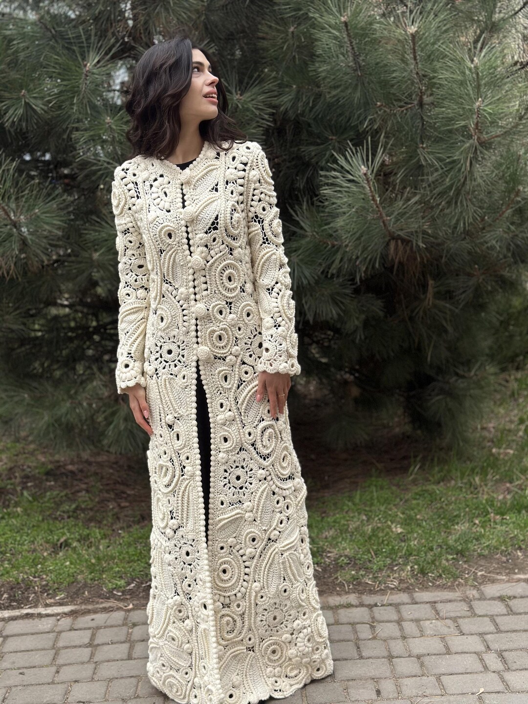 Victorian Style Irish Lace Dress White 1st Wedding Anniversary Gift ...