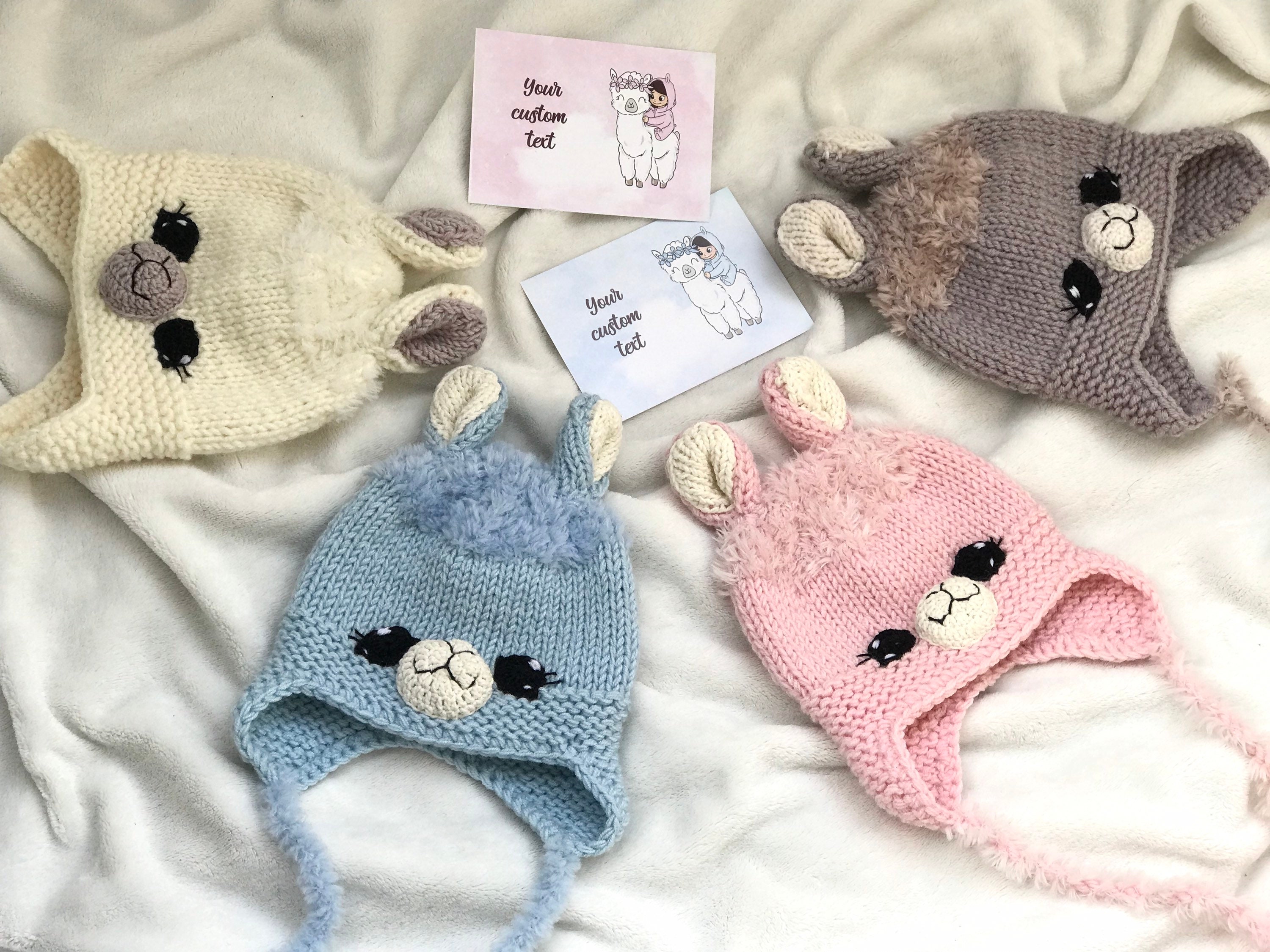 Adult and Kids Llama Hat Llama Kids Hat Llama Winter Hat Fun - Etsy