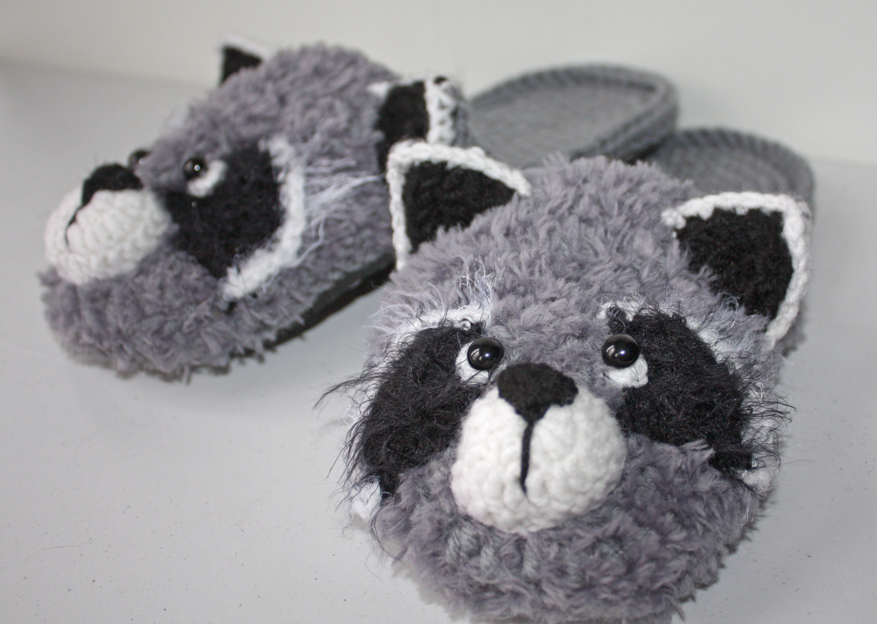 Raccoon slippers wild woodland raccoon slippers hand made | Etsy