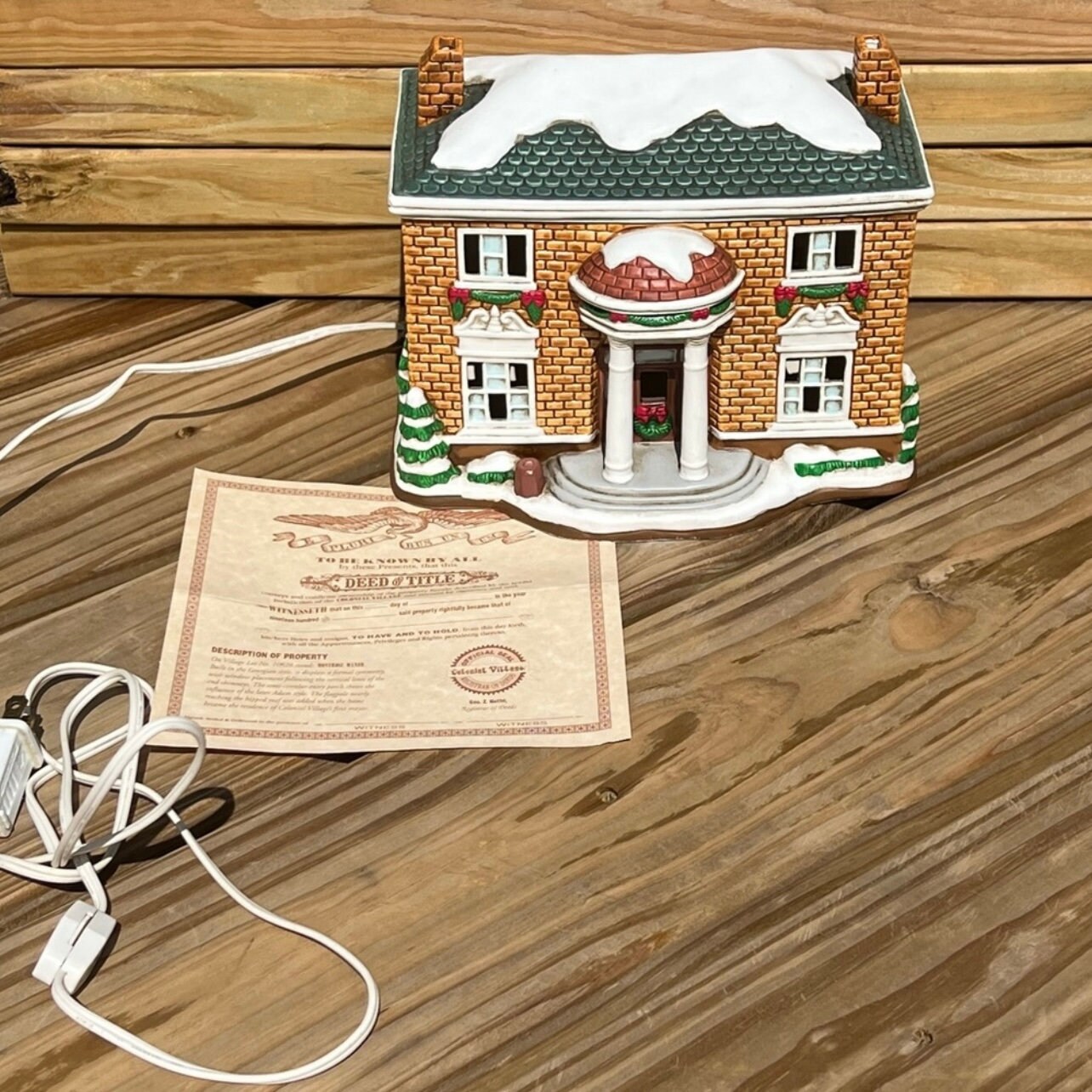 Lefton Colonial Village Montrose Manor House Figurine! EUC! - Etsy