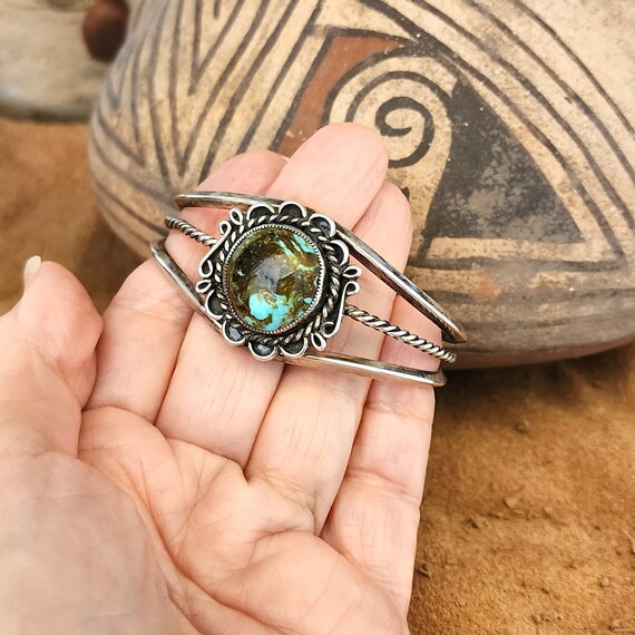 Navajo Turquoise Cuff Bracelet Boulder Turquoise Bracelet Vintage Turquoise Jewelry Native American Jewelry Authentic Turquoise Silver Etsy UK