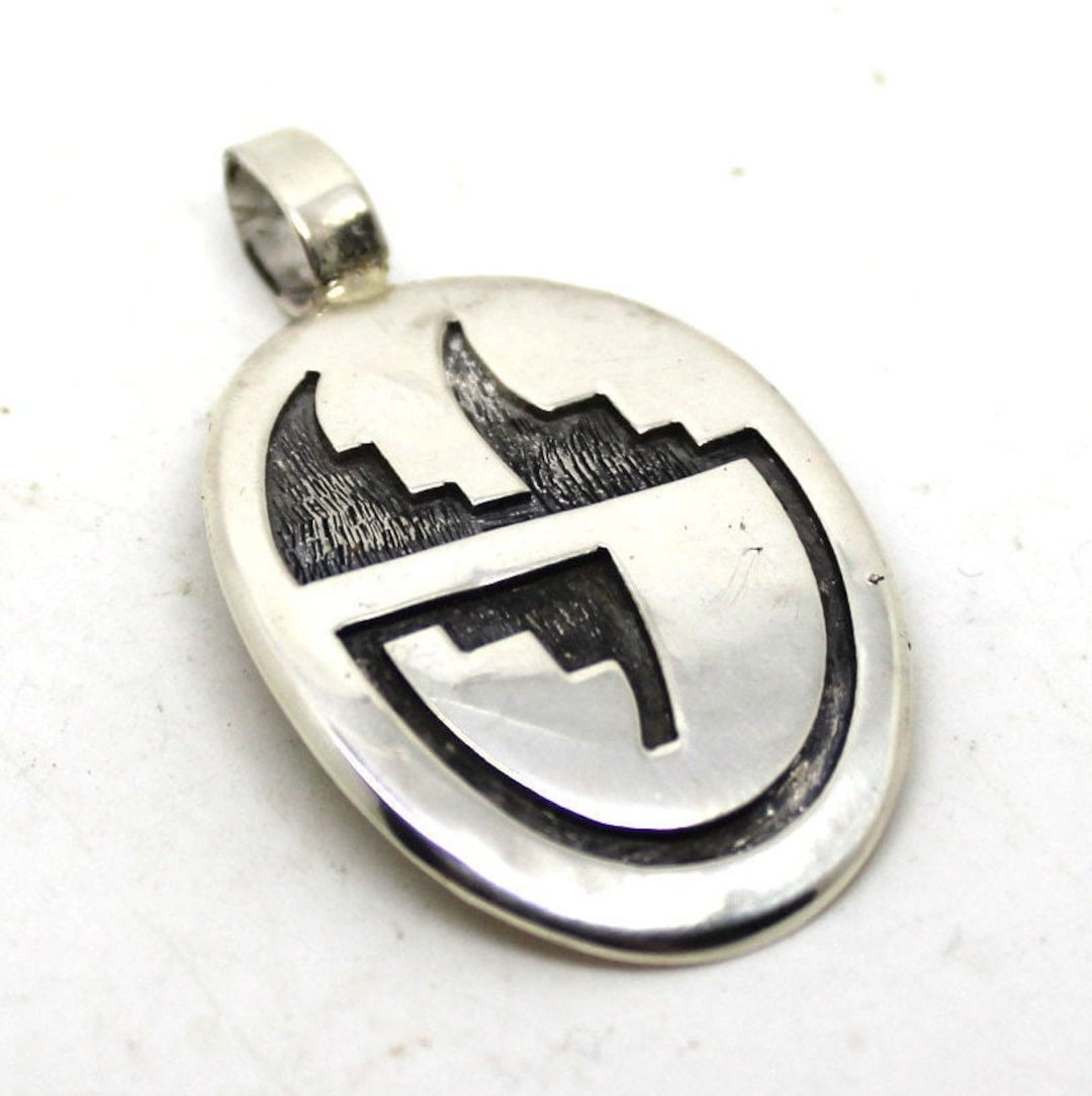 Hopi Silver Overlay Pendant Silver Hopi Jewelry Hopi Pendant Authentic ...