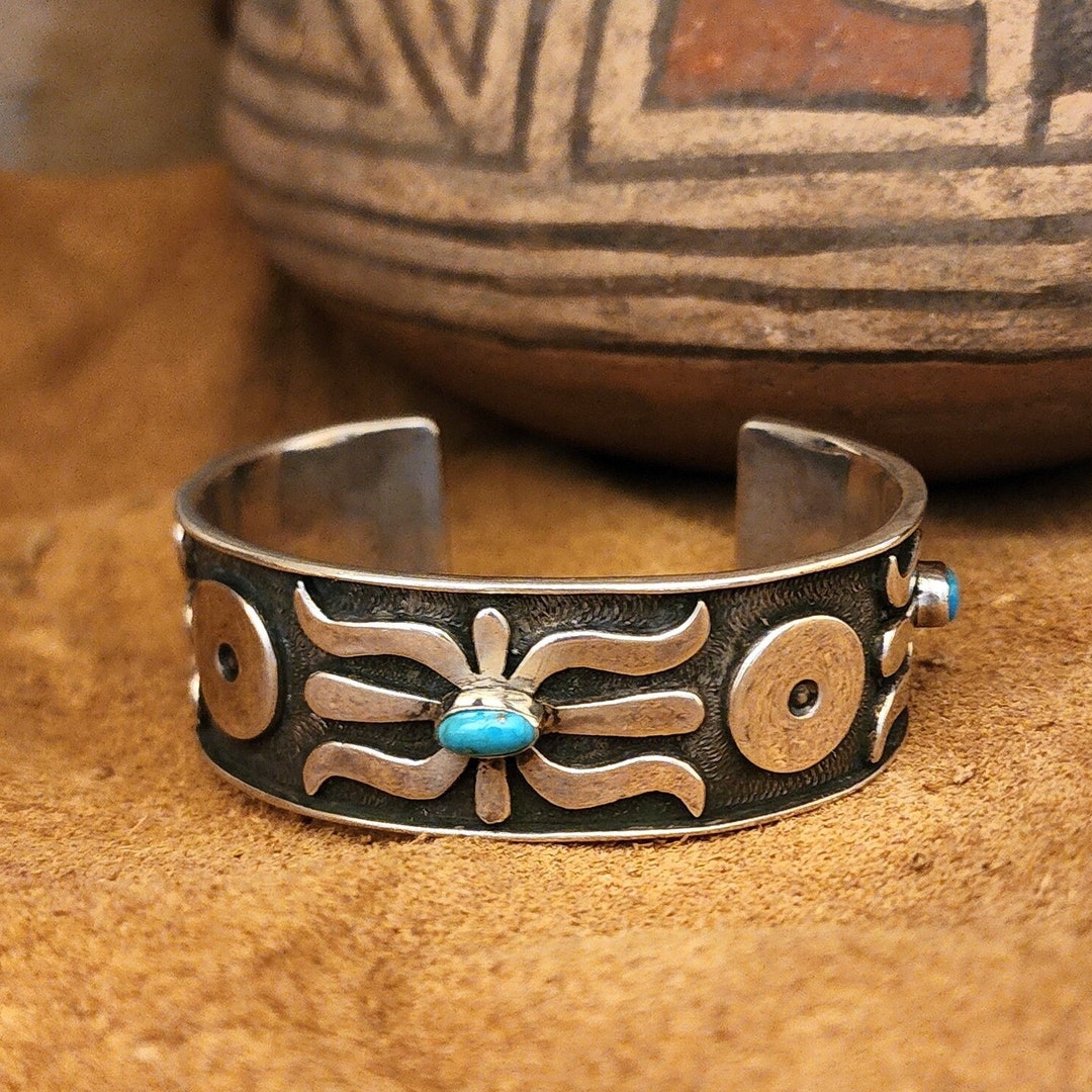 Hopi Turquoise Bracelet Vintage Silver Turquoise Bracelet Vintage ...