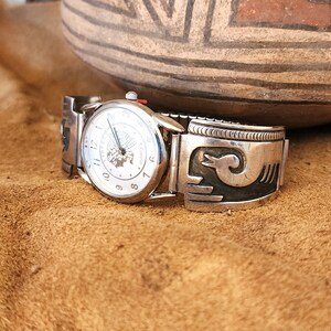 Hopi Overlay Silver Watch Native American Watch Hopi Jewelry Authentic ...