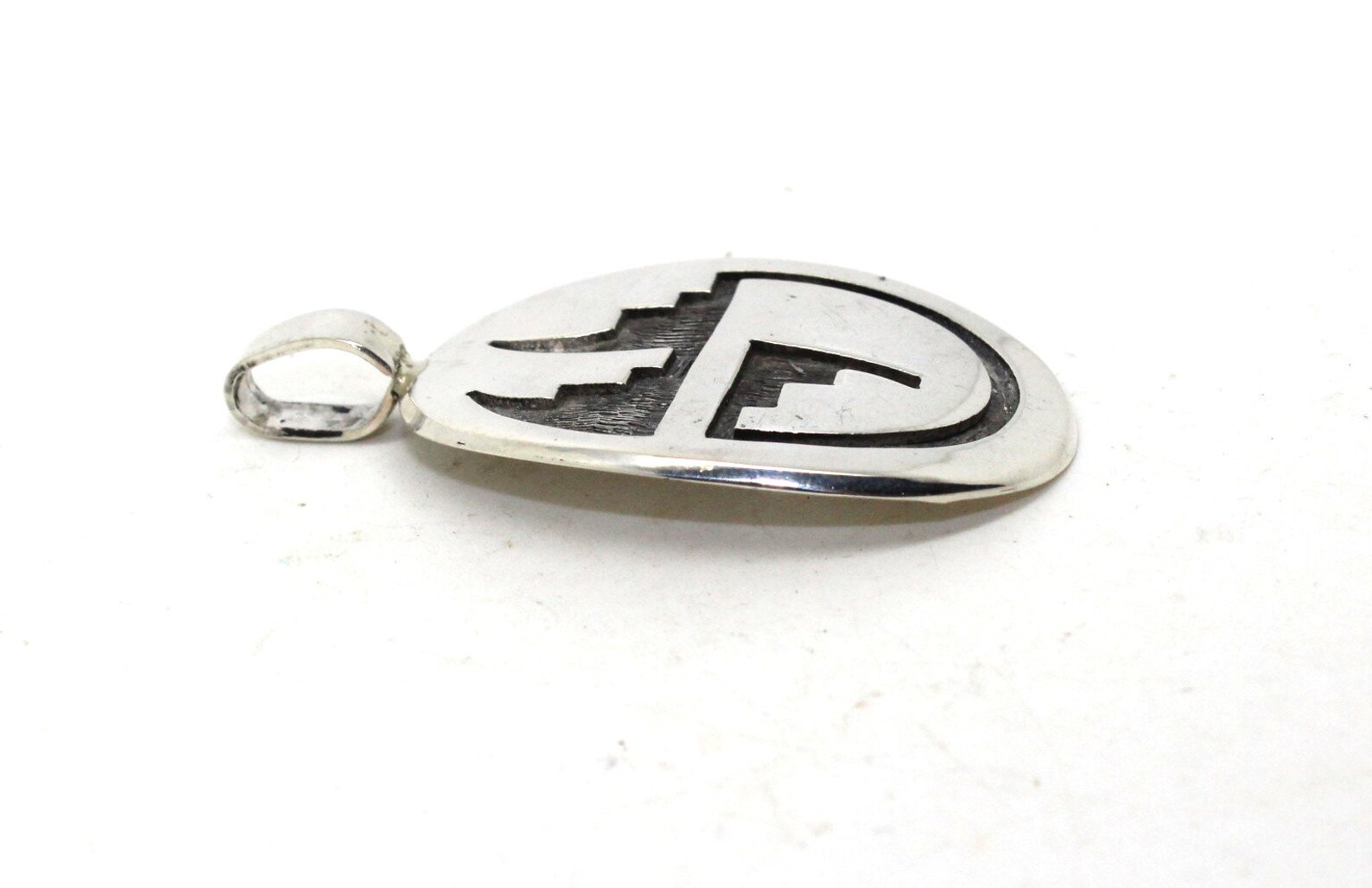 Vintage Hopi Silver Overlay Pendant | Etsy