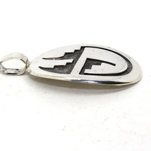 Vintage Hopi Silver Overlay Pendant - Etsy