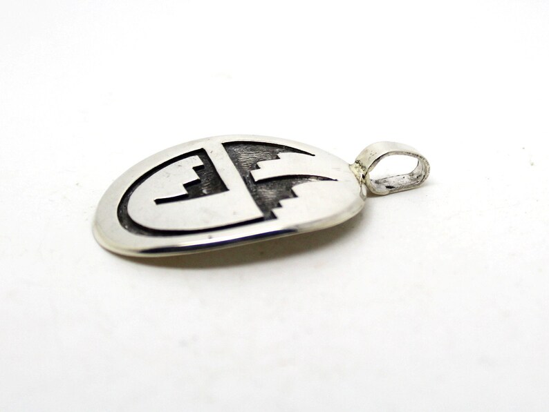 Vintage Hopi Silver Overlay Pendant | Etsy