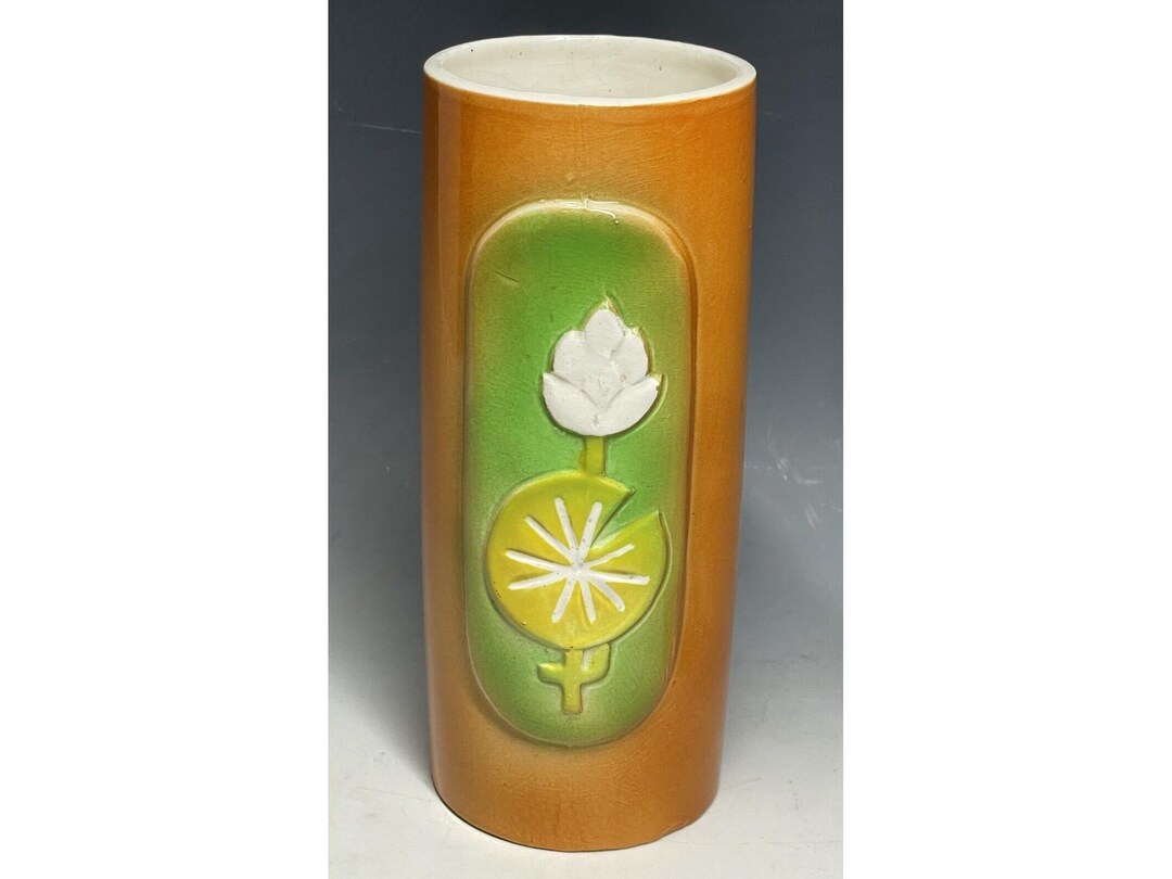 RARE Mid-century Modern Fred Roberts Lotus Air Brushed Tiki Mug Vintage ...